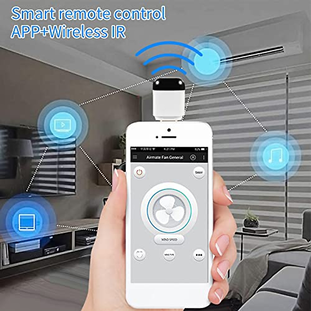 Android Mobile Phone Infrared Controller, IR Signal Mobile Phone IR Remote Controller for Android for Air Conditioner for Light for Refrigerator(Micro USB Mobile Phone Dedicated)