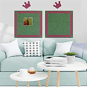Felt Board Layout Notice Board, Crown Message Board, Green Wall Stickers, Kindergarten Works Display Cork Board