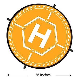 Fstop Labs 36 inch RC Drone Waterproof Collapsible Foldable Landing Pad for DJI Tello Mavic 2 Zoom Air Pro Platinum Phantom 3 4 Spark Accessories High Contrast