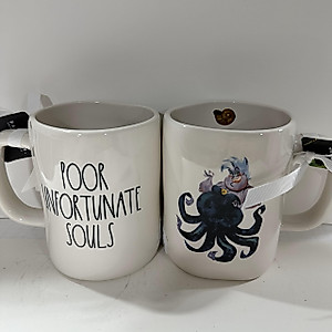 Rae Dunn POOR UNFORTUNATE SOULS Mug - Ceramic - Dishwasher and Microwave safe - Coffee Tea Cup - Halloween