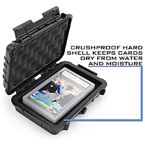 CASEMATIX Graded Card Storage Box Sports Trading Card Case Compatible With up 3 BGS 5 PSA Card Graded Sports Card Slabs - Airtight, Waterproof with Moisture and Dust Protection