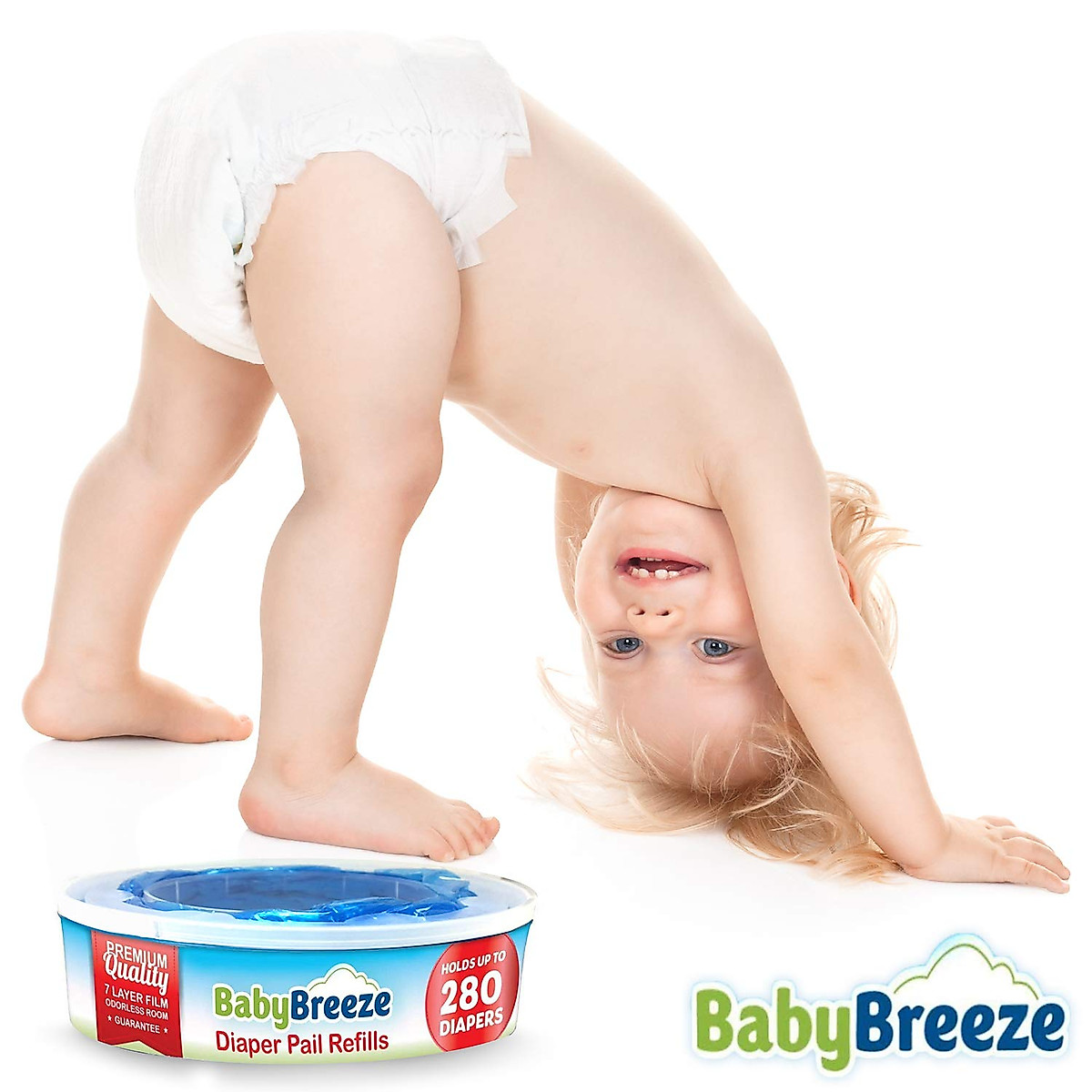 Diaper Pail Refill Bags Compatible with Playtex Diaper Genie Diaper Disposal System - 560 Count (2 Pack) – by BabyBreeze