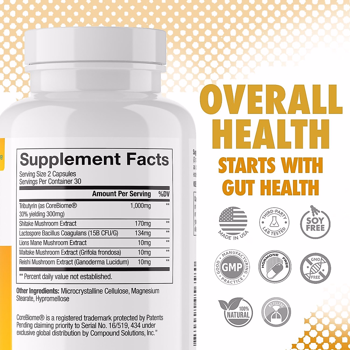 DR. EMIL NUTRITION Total Gut Health Complex - Prebiotic + Probiotic + Postbiotic Gut Health Supplements for Women and Men - Probiotics for Digestive Health & Gut Health, 60 Capsules