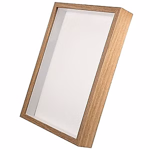 ifundom dried plant frame wood picture frame dried flower floating frame wall picture frame wooden frames wooden decor Photo Display Holder 3D floating frame hollow Glass artwork a4