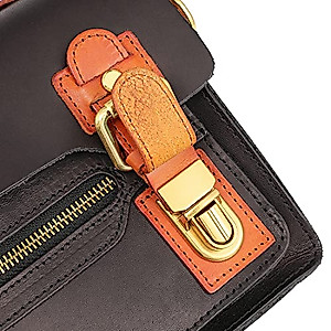 OLD TREND Genuine Leather Aster Mini Satchel Bag (Black)