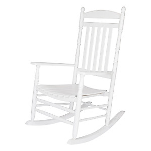 Shine Company Inc. 4333WT Rhode Island, Outdoor Rocker, Front Porch Rocking Chair, White