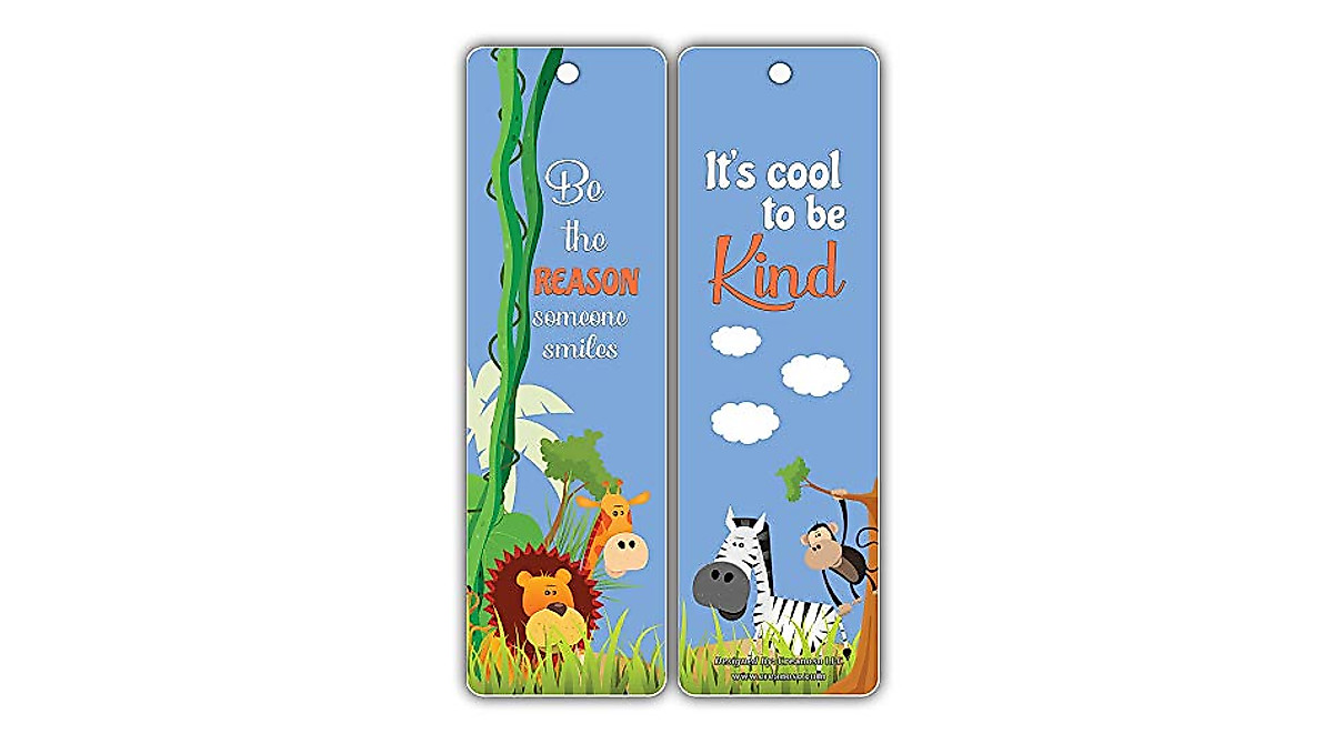 Safari Animals Motivational Bookmarks for Kids - Inspiring Reading Gifts