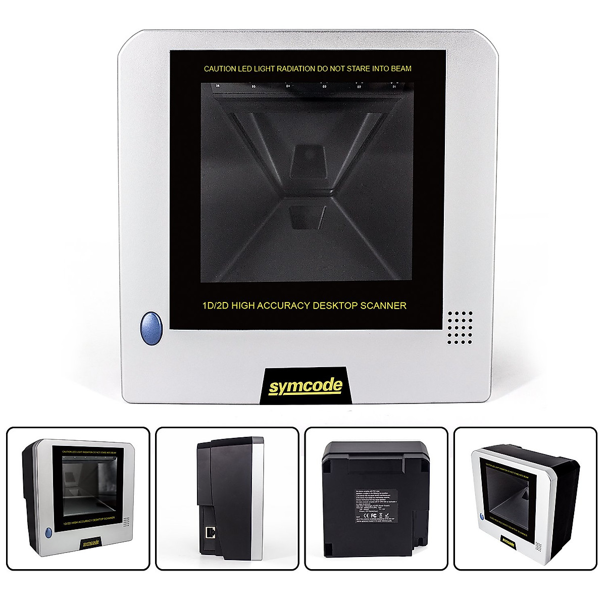 2D QR Barcode Scanner,Symcode Omnidirectional Hands-Free Automatic Barcode Reader Able to Read PDF417 on ID Card,Driver's License,Passport