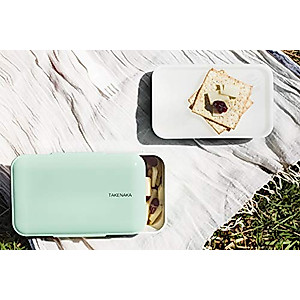 TAKENAKA Bento Bite Dual from, Eco-Friendly and Sustainable Japanese Style Bento Lunch Box (Peppermint)