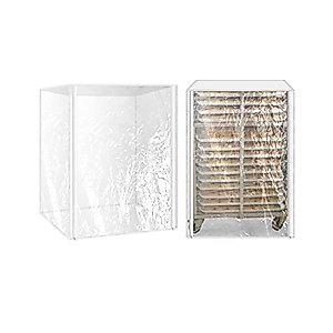 QWORK Plastic Pan Sheet Rack Cover, 10-Tier 28" x 23" x 33" Pan Rack Covers, Keep Your Bakery Goods Fresh, 2 Pack