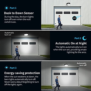Viugreum 150W 12000LM LED Barn Light, Dusk to Dawn Outdoor Lighting, Yard Lighting IP65 Waterproof 5000k Daylight (900w MH/HPS Replacement) Security Light with Photocell Sensor for Barn Garage Yard