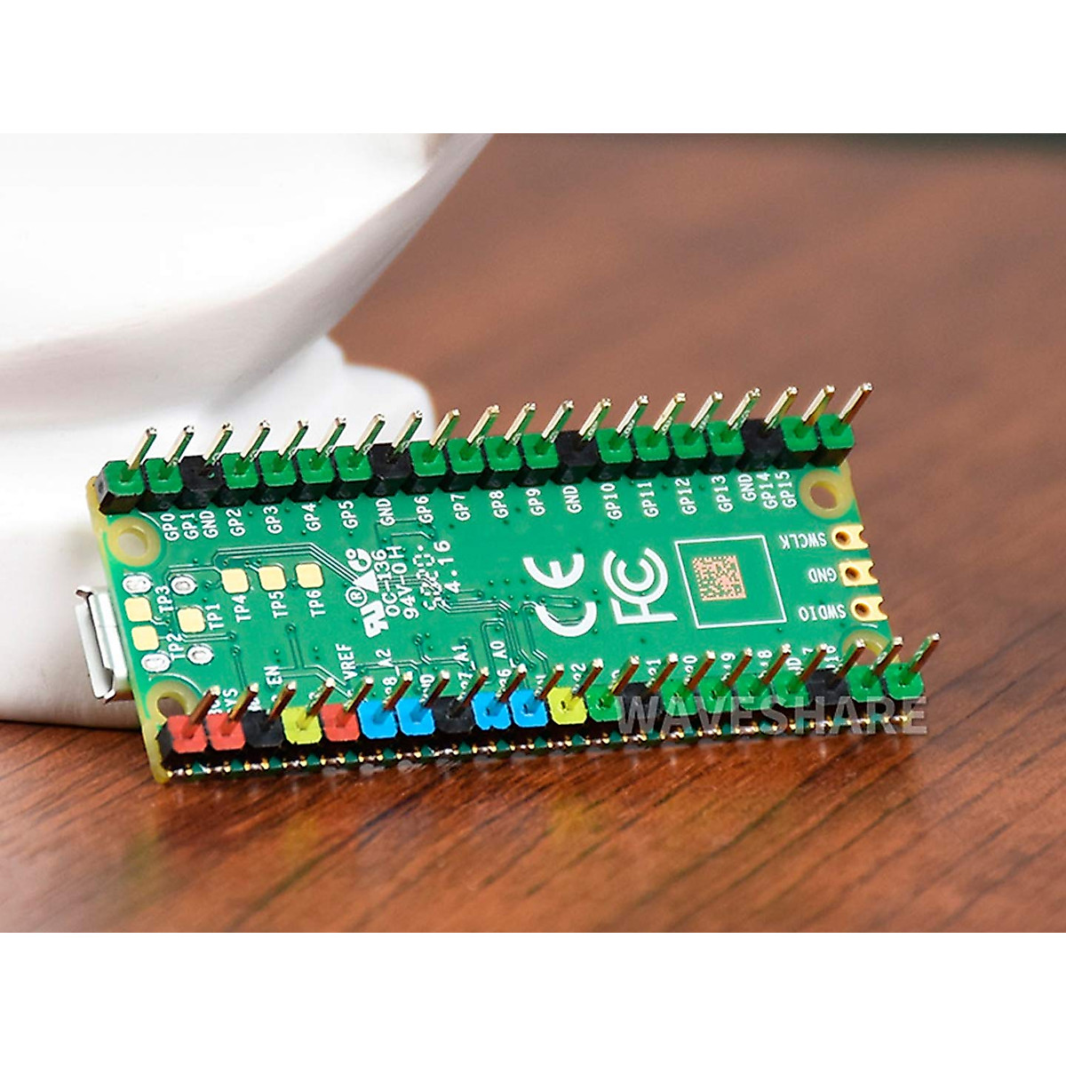 BFab, Raspberry Pi Pico with Pre-Soldered Color Header Microcontroller Development Board,Based on Raspberry Pi RP2040 Chip,Dual-Core ARM Cortex M0+ Processor
