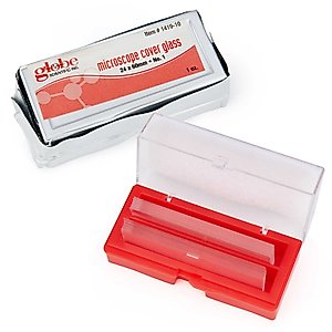 Globe Scientific 1419-10 Cover Glass, 24 x 60mm, No. 1 Thickness (Case of 10)