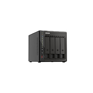 QNAP TS-453E-8G-US 4 Bay High-Performance Desktop NAS with Intel Celeron Quad-core Processor, 8 GB DDR4 RAM and Dual 2.5GbE (2.5G/1G/100M) Network Connectivity (Diskless)