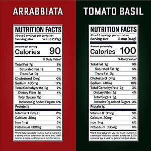Carbone Pasta Sauce VARIETY PACK of Tomato Basil, Marinara, Arrabbiata, Roasted Garlic, Tomato Sauce Made with Fresh, Natural Ingredients, Non GMO, Vegan, Gluten Free, Low Carb, 24 Fl Oz (Pack of 4)