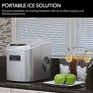 Whynter IMC-270MS Compact Ice Maker, 27-Pound, Metallic Silver