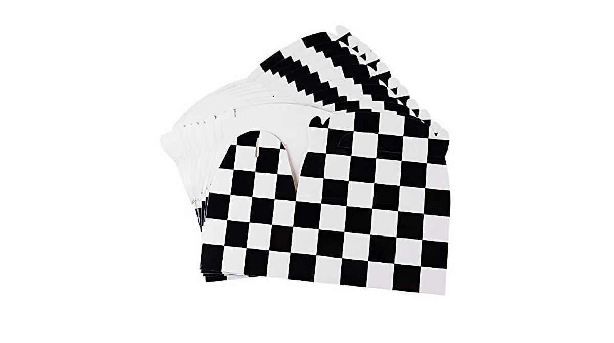 12 Pack Checker Racing Flag Treat Boxes & Party Favors