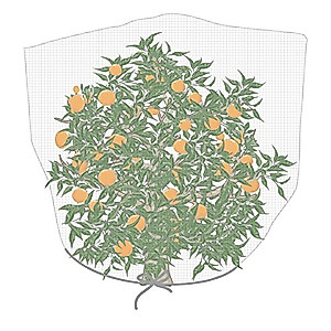 Agfabric Bird Netting Garden Netting Insect Pest Barrier,Plant Cover Fruit Tree Netting Mesh Protection Bag with Drawstring,39" Hx39 W,White
