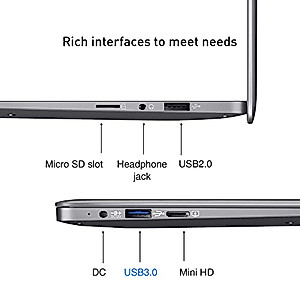 ECOHERO Newest 2023 Windows 11 Laptop, 6GB RAM 128GB SSD Storage, 14.1-inch HD Display, Intel Celeron J4005 Dual-Core Processor Up to 2.7GHz, Ultra Slim Laptops Computers, Webcam, 2.4G WiFi and BT4.0
