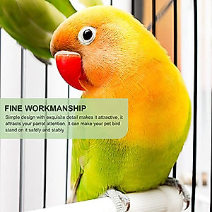 Mikikit Parrot Perch Stand Bird Cage Platform Stand: ing Rods Plastic Parrot Cage Standing Bird Cage Accessories Platform Plastic Stick Playground for Small Medium Birds- 10 Pcs
