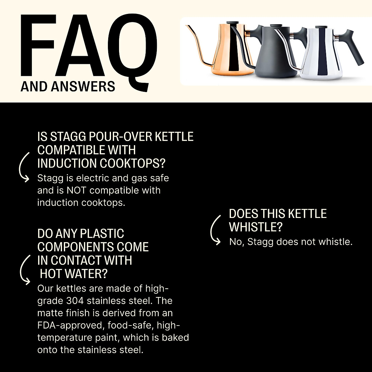 Fellow Stagg Stovetop Pour-Over Coffee and Tea Kettle - Gooseneck Teapot with Precision Pour Spout, Built-In Thermometer, Matte White, 1 Liter