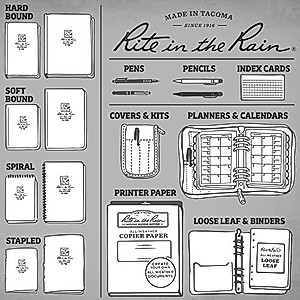 Rite In The Rain All Weather Tactical Pocket Notebooks, 3" L x 3" W x 5" H, Tan, 3 Count