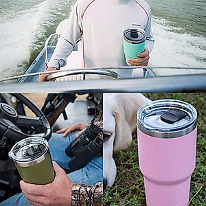 Magnetic Tumbler Lid Compatible with YETI Rambler,Ozark Trail,Old Style Rtic,Spill Proof Replacement lid (30 ounce one pack)