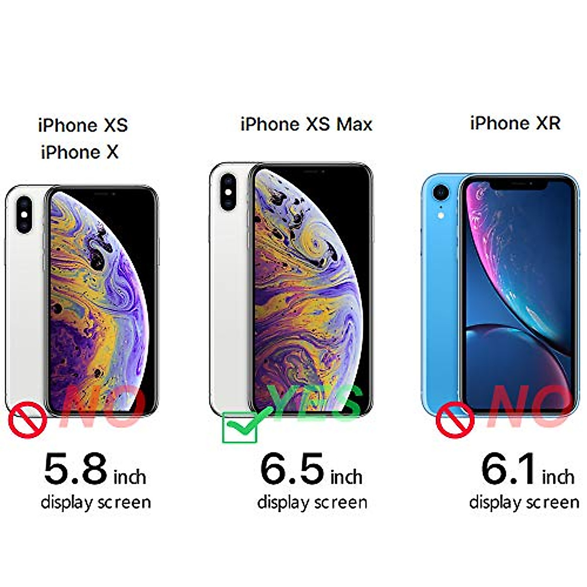 Arae Case for iPhone Xs Max PU Leather Wallet case Cover [Stand Feature] with Wrist Strap and [4-Slots] ID&Credit Cards Pocket for iPhone Xs Max 6.5 inch - Black