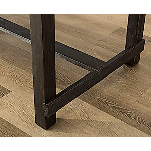 Roundhill Furniture 7 Piece Lotusville Wood Dining Table With Chairs Set, Vintage Brown