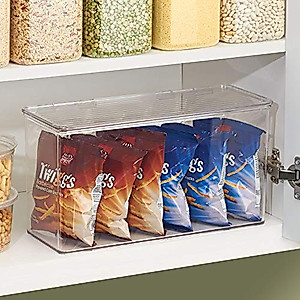 iDesign Kitchen Binz Stackable Box, 14 x 34 x 18cm, Clear, 14 x 34 x 18 cm