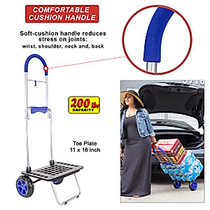 dbest 01527 Bigger Trolley Dolly, 16"14"40", Blue