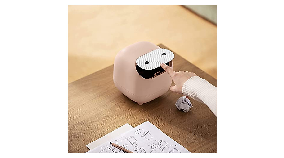 Cute Ninja Mini Trash Can with Lid - Stylish Desktop Waste Bin
