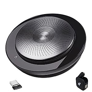 Jabra Speaker 710 Speakerphone - Speak Wireless Bluetooth Speaker UC Bundle, 7710-309, Wall Charger, USB Dongle - Computer, Mac Compatible w/Zoom, Skype, Webex, Meet, Smartphones, Tablets