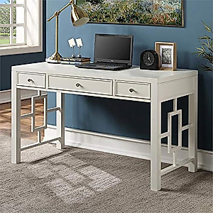 Comfort Pointe Verano 3-Drawer White Wood Desk