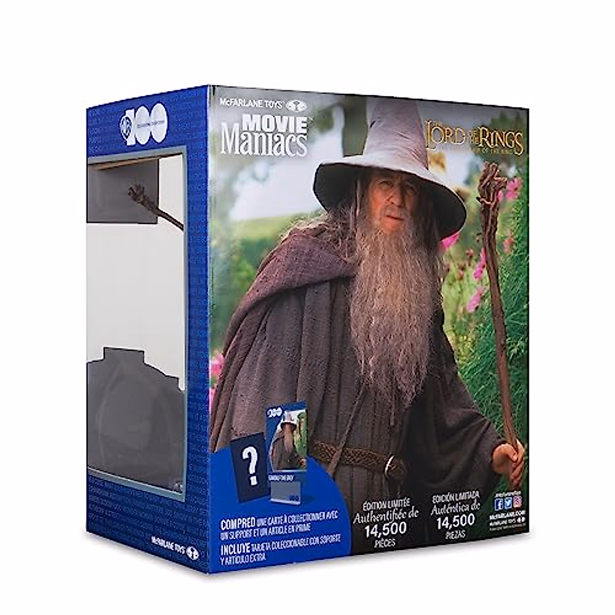 McFarlane Toys - WB 100: Gandalf The Grey (The Lord of The Rings) Movie Maniacs 6in Posed Figure