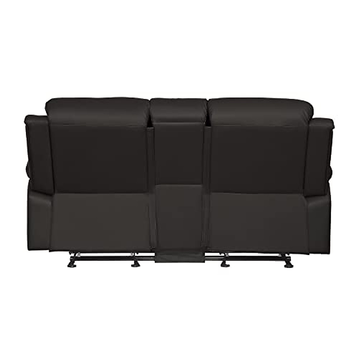 Lexicon Saffron Wall-Hugger Manual Double Glider Reclining Loveseat, Brown