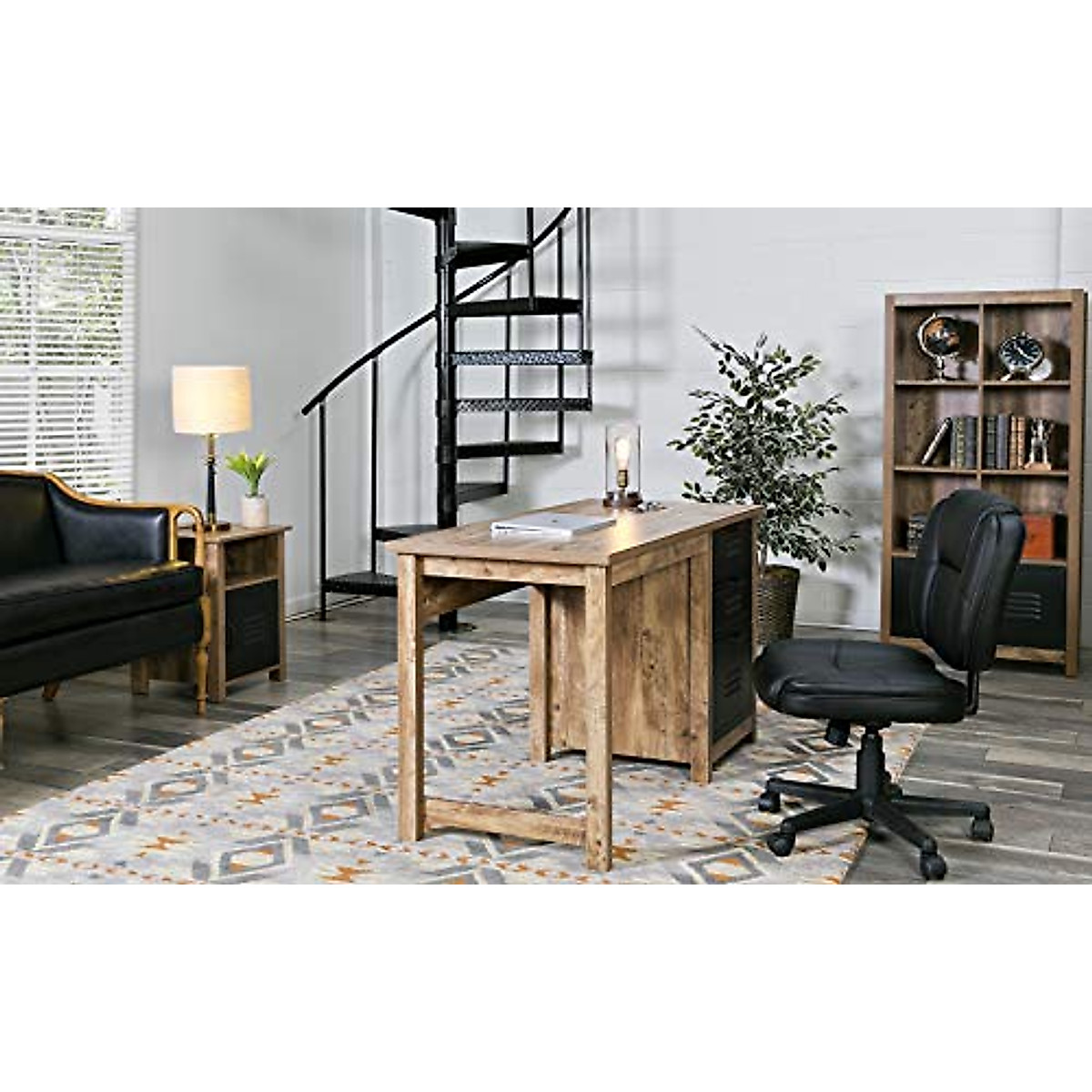 OneSpace Norwood Range 3-Drawer Locker Writing Desk, Oak