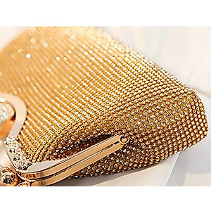Women's Evening Clutch Purse Retro Crystal Tote Bag Wedding Party Glitter Purse Evening Handbags