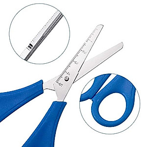 35 Pieces Multipurpose Scissors 2 Inch Blunt Tip Scissors Stainless Steel Paper Scissors with Comfort-Grip Handles for School Office Home, Class Scissors