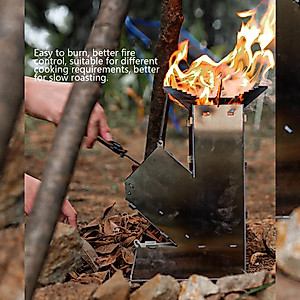 Detachable Camping Wood Stove Rocket Stove Portable Durable Convenient Stainless Steel Detachable Backpacking Stove