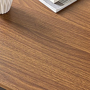 ZINUS Jennifer 55 Inch Black Frame/ Computer Workstation, Office Desk, Easy Assembly, Brown