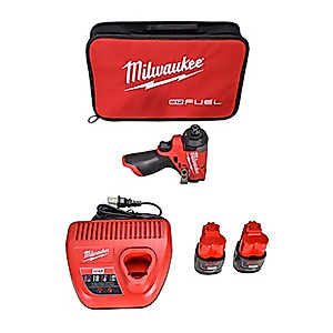 Milwaukee 3453-22 12V Fuel 1/4" Cordless Hex Impact Driver Kit with (2) 2.0Ah Lithium Ion Batteries, Charger & Tool Bag