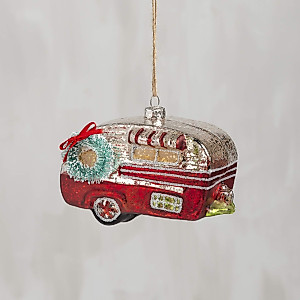 Glass Ornament - Red Camper