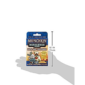 Steve Jackson Games Munchkin Warhammer 40,000: Faith and Firepower Card Game (Expansion) | 112 Cards | Family Game | Fantasy Adventure RPG | Ages 10+ | 3-6 Players | Avg Play Time 120 Min