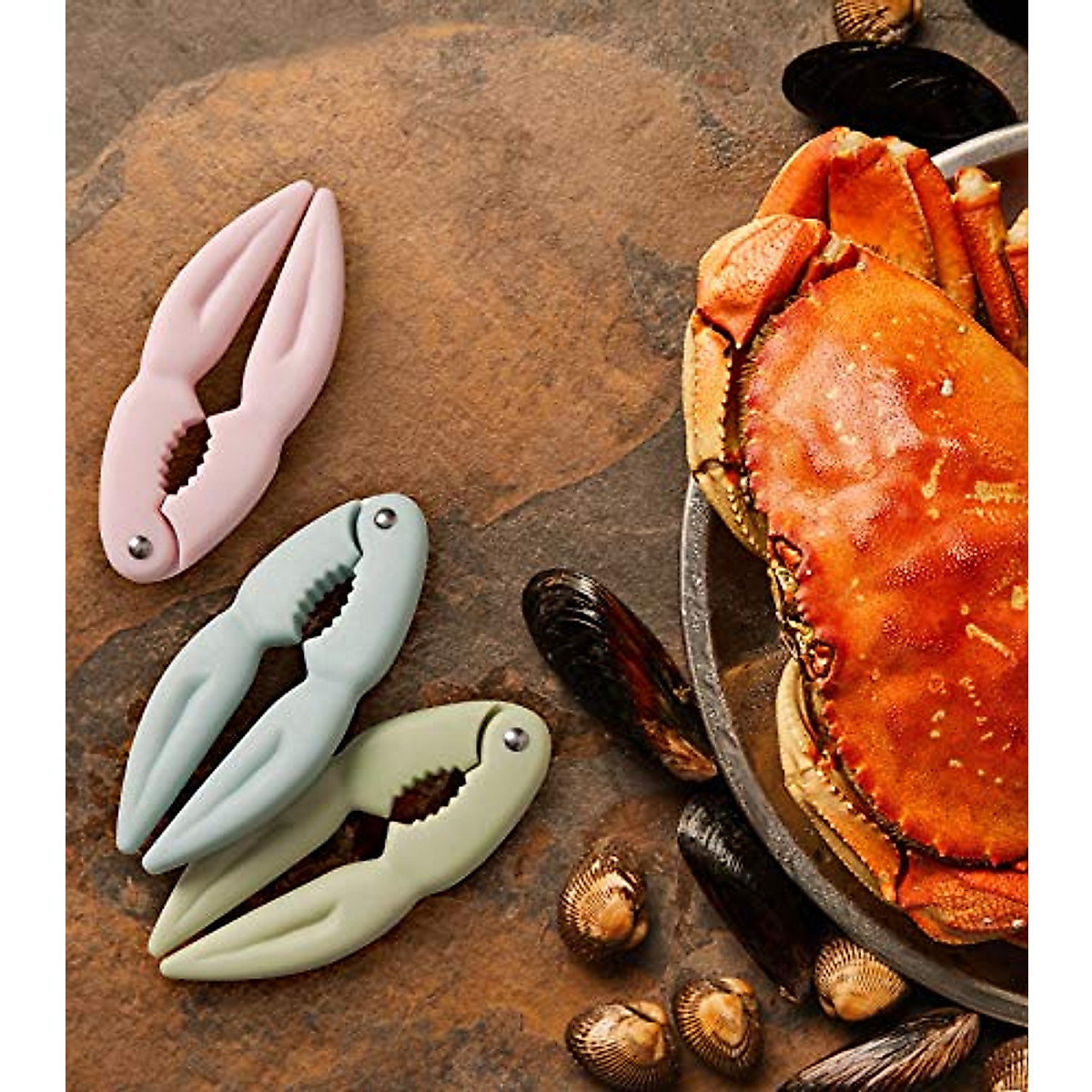 Nut Crab Lobster Crackers Tools Set - Crab Crackers and Tools for Crab Legs - Seafood Opener Tool Set
