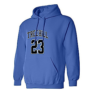 KINGS SPORTS Ravens Basketball Movie #23 Nathan Scott One Tree Hill Jersey Style Men's Hoodie Sweatshirt (Royal,M)