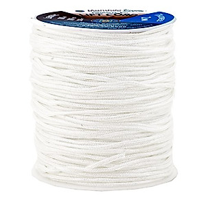 Mandala Crafts Strings Lift Cords - Roman Shades Cord White 2mm Nylon Cord - 109 Yds Braided Nylon String