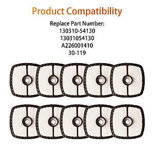 WFLNHB 10 Air Filter Replacement for Echo 130310-54130 A226001410 SRM225 SRM265 HC150 GT2000 GT225