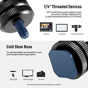NEEWER 8-Piece 1/4” Cold Shoe Mount and Hot Shoe Flash Stand Adapter Set for DSLR Camera Rig, Camera Hot Shoe Mount Adapter, Flash Speedlight Shoe Mounts for Tripod