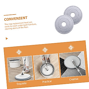 Didiseaon 2pcs Replacement Mop Head Mop Heads Commercial Wash Mop Head Flat Mop Home Clearing Items Mop Head Round Cleaning Supplies Refill Mop Head Household Clean Cloth Fabric